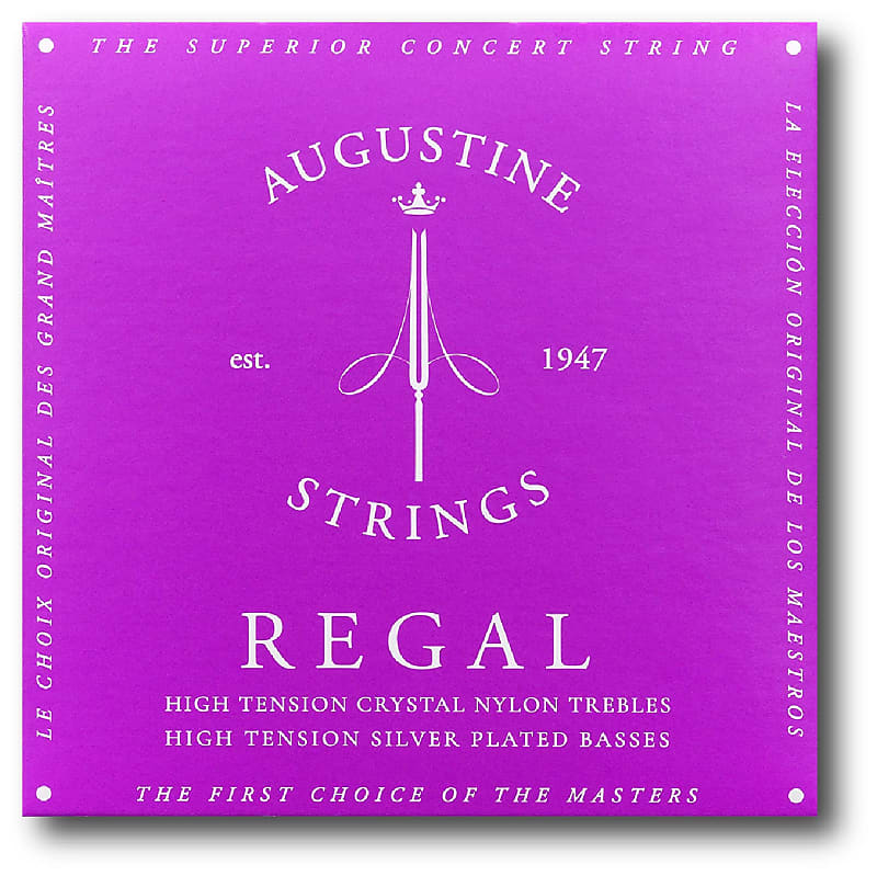 Augustine Guitar String Regal Blue High Tension 1 Set Blue | Reverb