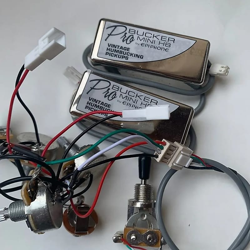 Epiphone Mini ProBucker Pickups with Wiring Harness Fit Les | Reverb