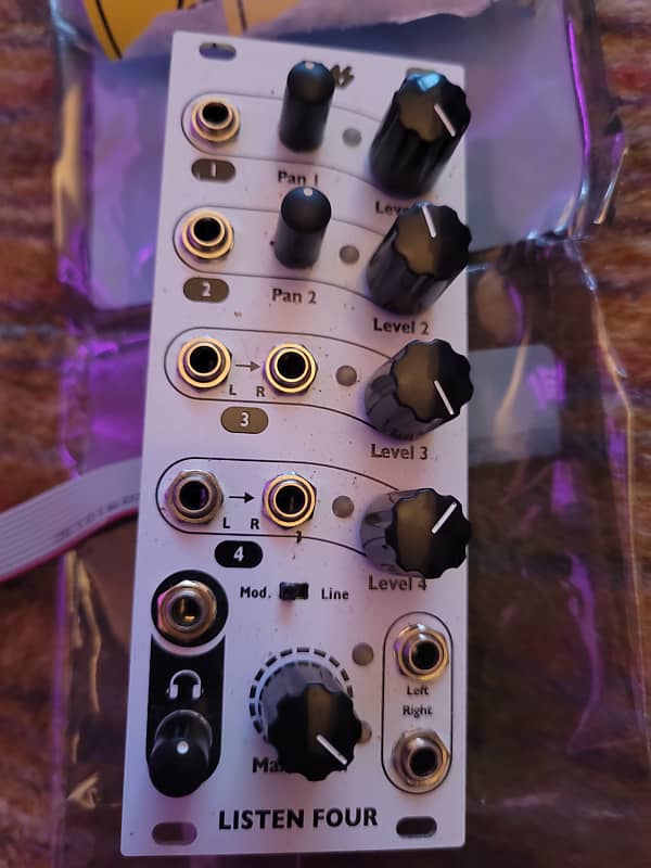 4ms Listen Four 4-Channel Stereo Mixer Module | Reverb Canada