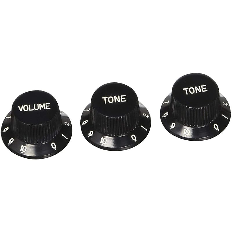 Retro Parts RP215B Volume - Tone Knob Set - Black | Reverb