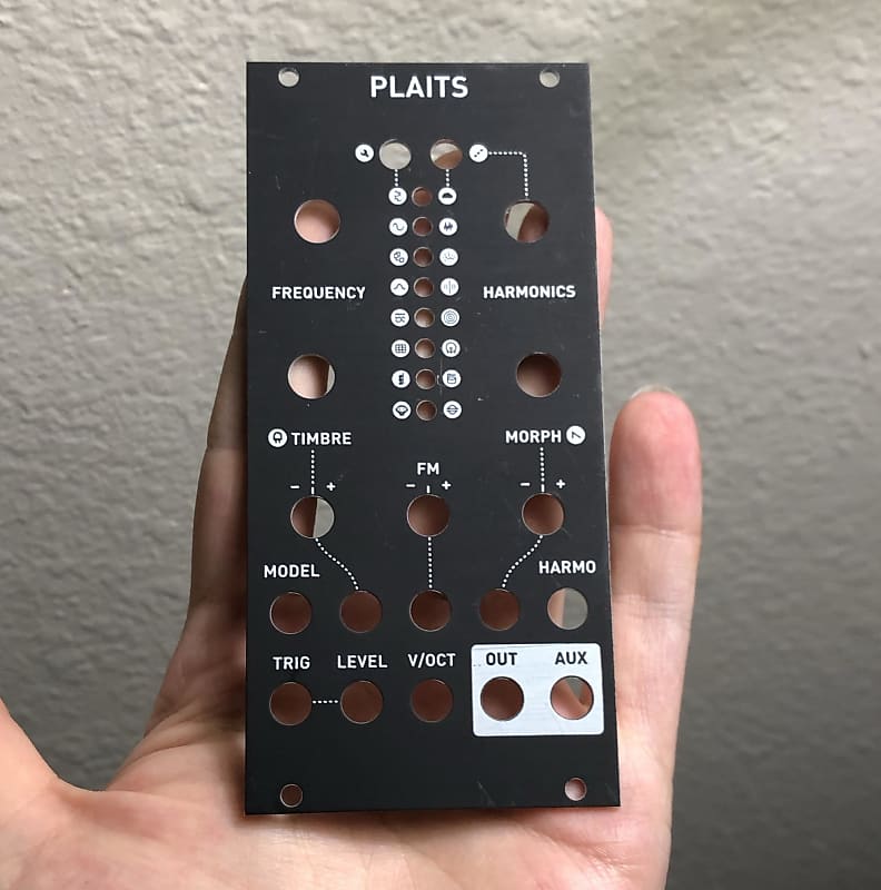 Black aluminum replacement panel for Mutable Instruments | Reverb