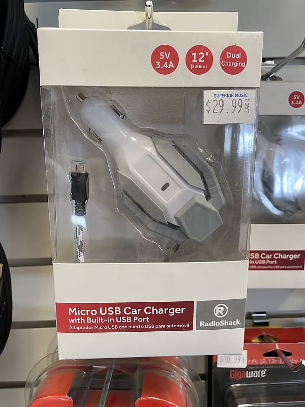 Radio Shack Micro USB car charger with built in USB | Reverb