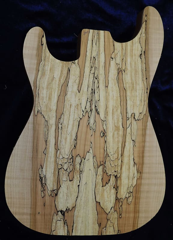 *LEFTY BLANK* Mahogany/ Flamed Spalted Maple Stratocaster | Reverb