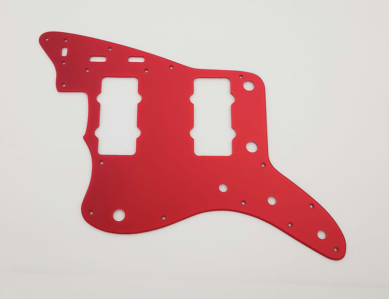 metallic red acrylic lefthand pickguard for us/mex fender | Reverb