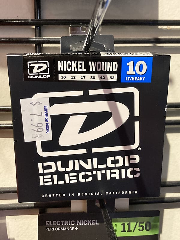 Dunlop .10 -.052 gauge electric Guitar Strings - Nickel | Reverb