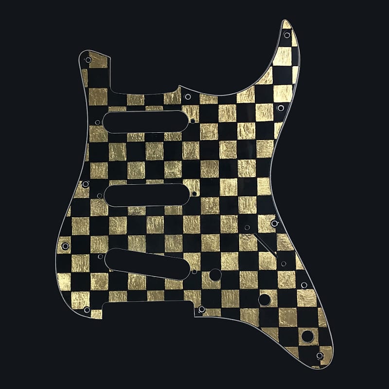 Franchin Mercury pickguard checkered metallic leaf guitar | Reverb