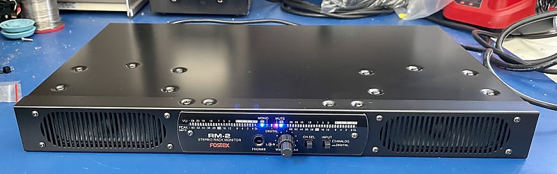Fostex RM-2 stereo rack mount powered monitor speaker 2000s | Reverb