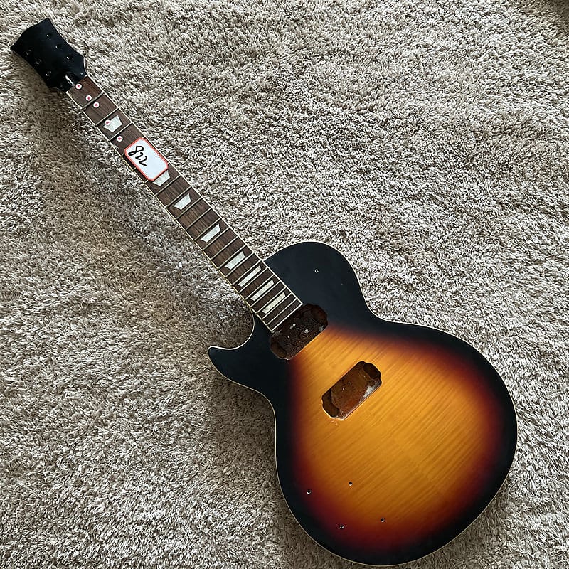 Lefty Les Paul LP Style Guitar Tobacco Burst Body with Maple | Reverb