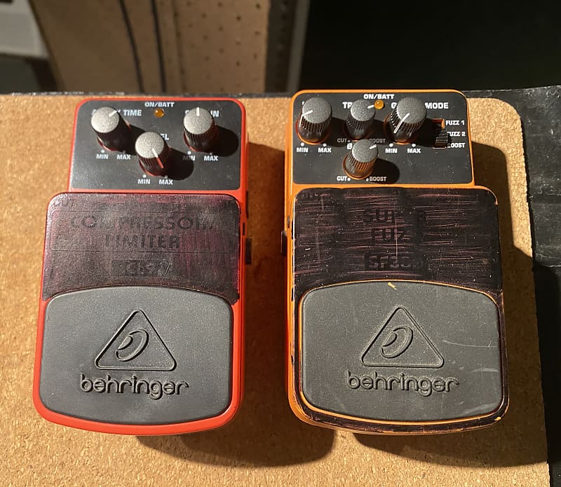 Behringer Compressor and Super Fuzz Pedal Pair | Reverb