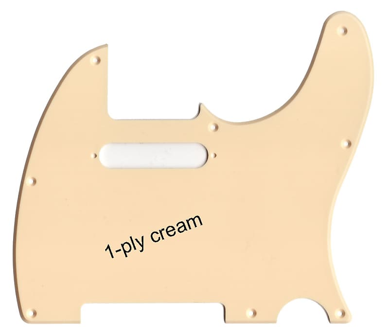 Fox Guitars 1-ply Cream Tele 8 hole electric guitar pickguard | Reverb
