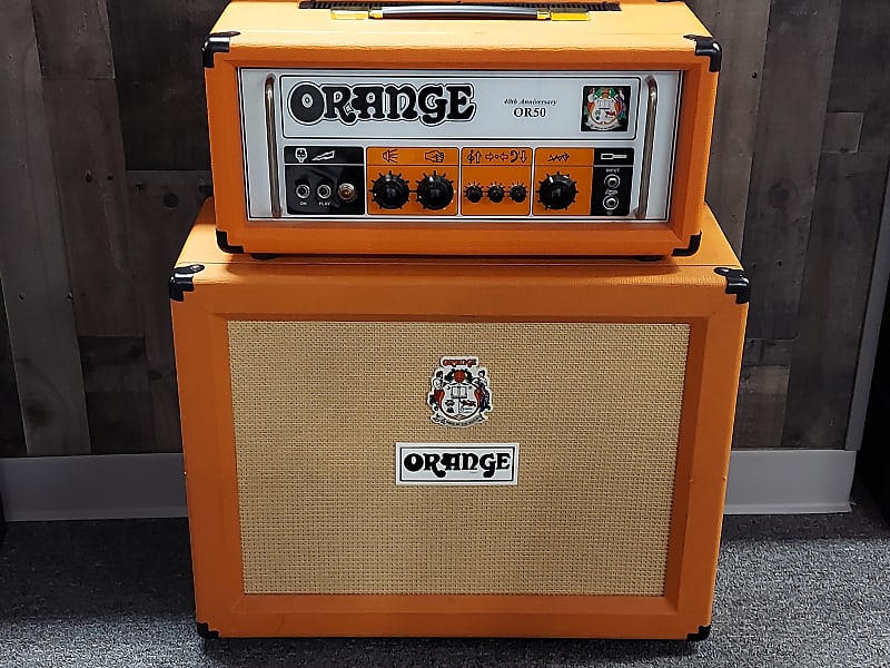 2008 Orange OR50 40th Anniversary Head - With Matching 2x12 | Reverb