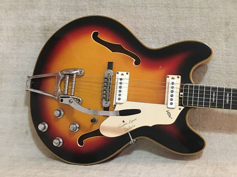 1966-1967 Vox Super Lynx Deluxe V253 Sunburst + Case Made in | Reverb