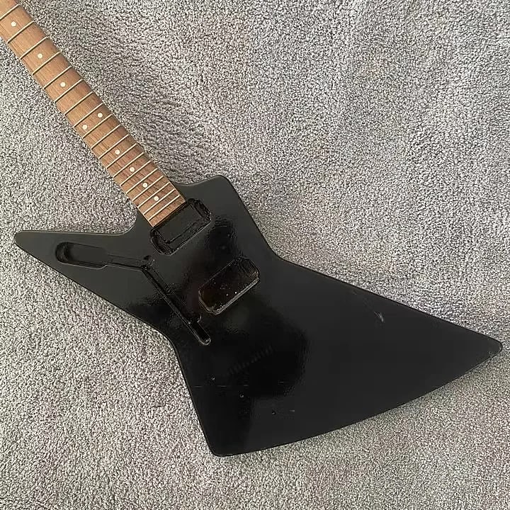 Harley Benton Black Lefty Explorer Style Guitar Body with | Reverb