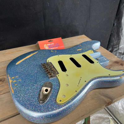 Real Life Relics Strat® Stratocaster® Body Aged Blue Mist | Reverb
