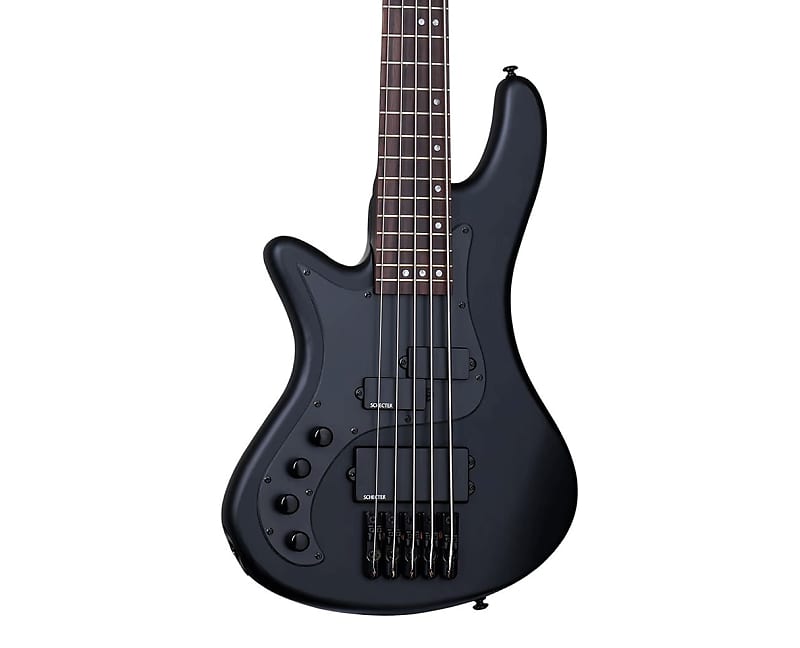 Schecter Stiletto Stealth 5 Left Handed 5-String Bass - Satin | Reverb