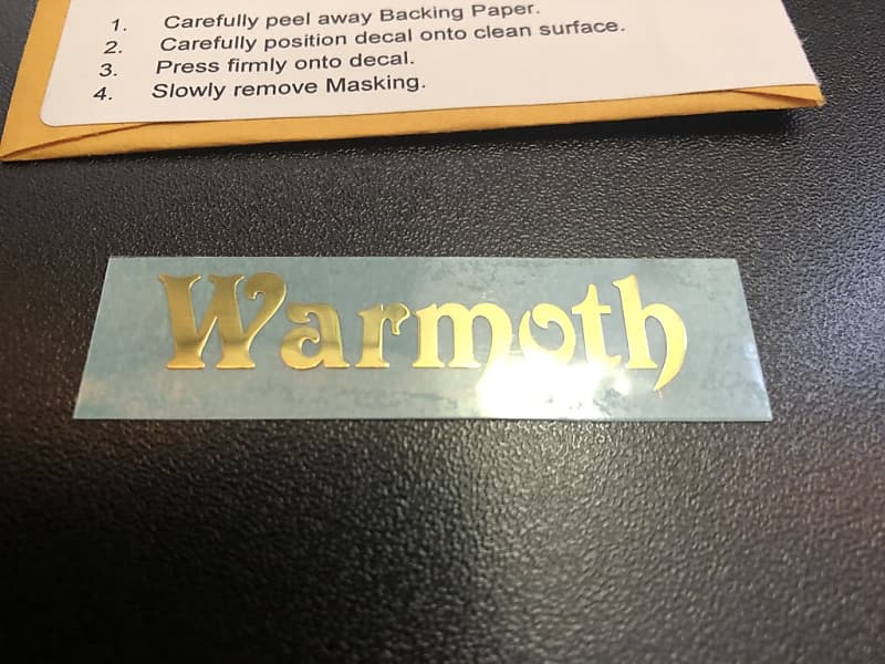 Warmoth Guitar Headstock Gold Decal Sticker Genuine New | Reverb