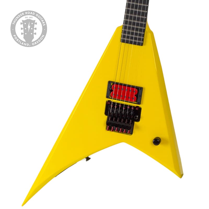 New Jackson Custom Shop USA Randy Rhoads V Graffiti Yellow | Reverb
