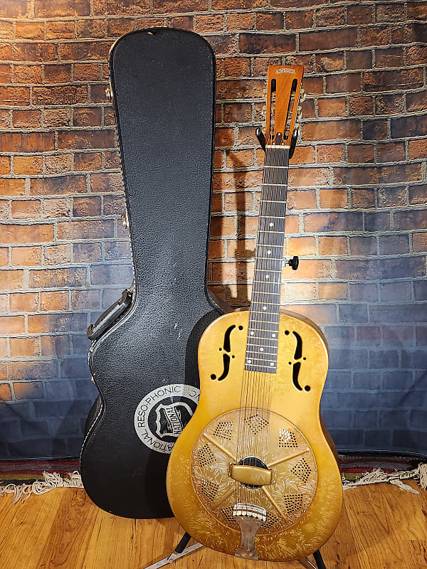 National Delphi Resonator 2007 Rare Gold Crinkle-OHSC-Great | Reverb