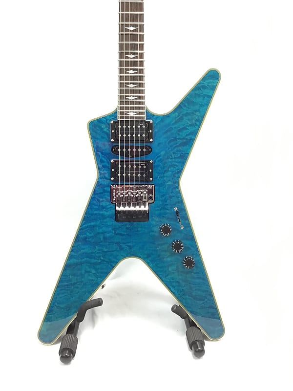 Dean Custom Run #8 ML Switchblade Quilt Top 2013 Trans Blue | Reverb