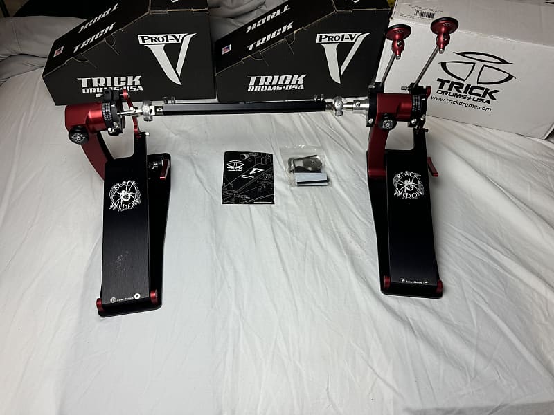 Trick Pro1-V BigFoot Black Widow Low Mass Double Pedal | Reverb