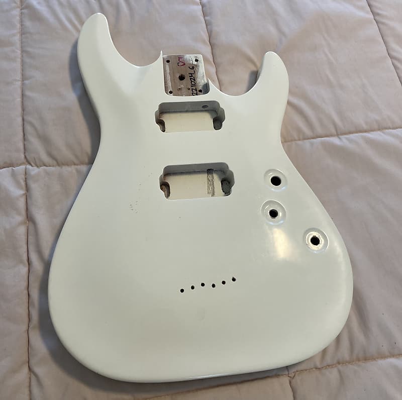 White "Possibly Schecter" Strat-Style Guitar Body - Vintage | Reverb