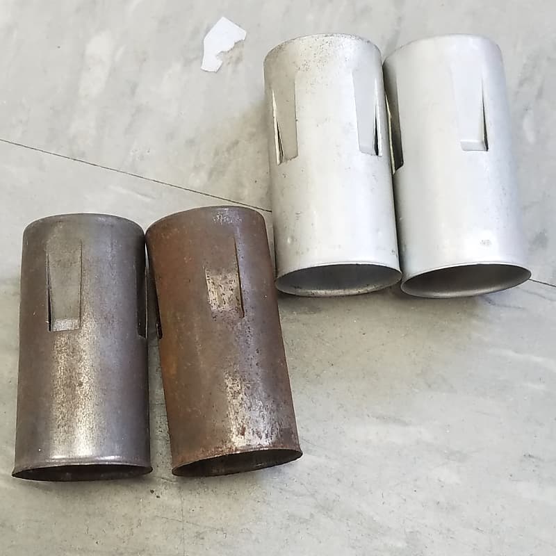 Unknown Pair (2) Tube Shields 12AX7 9-pin 4-Pinch Hammond | Reverb