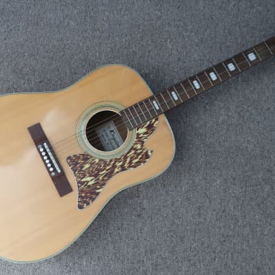 Vintage 1970s Teisco Kingston Dreadnaught Acoustic Guitar | Reverb