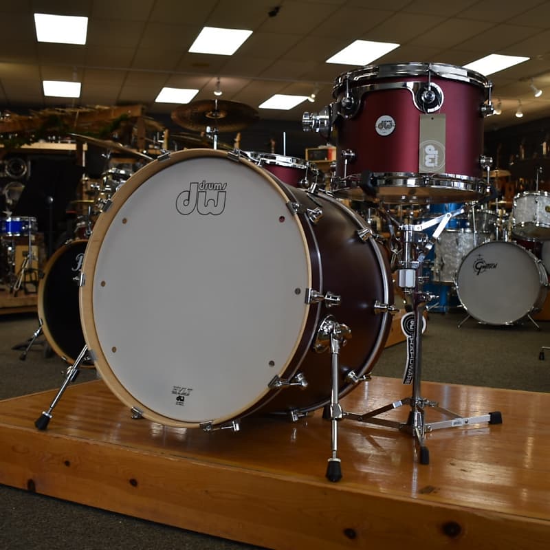 DW Design Series 3 Piece Shell Pack 13", 16", 22" - Crimson | Reverb