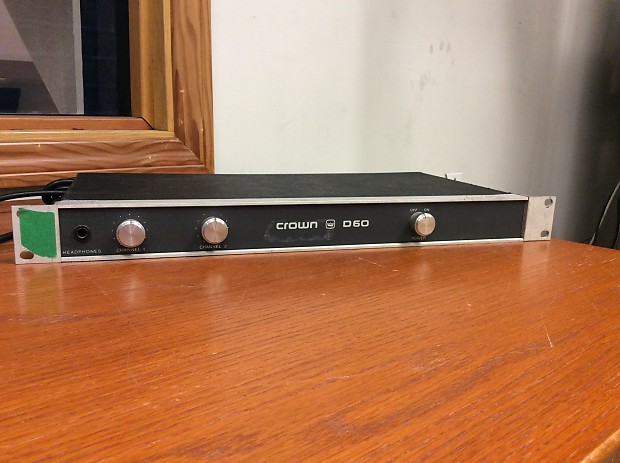 Crown D60 Stereo Power Amp Black / Silver | Reverb