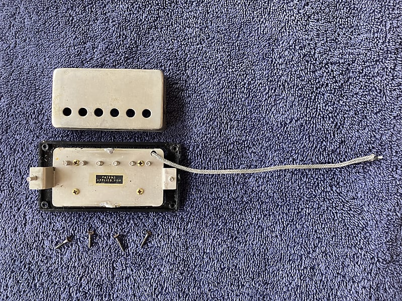 Gibson 1960 PAF humbucker pickup with orig nickel cover, orig | Reverb