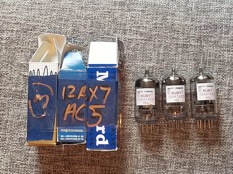 Ruby 12AX7 AC5 HG / ECC83 Trio Tubes | Reverb