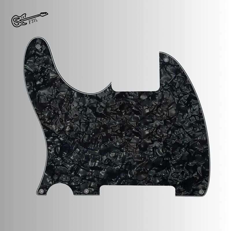 4 Ply Black Pearl Blank Lefty Telecaster Style Pickguard | Reverb