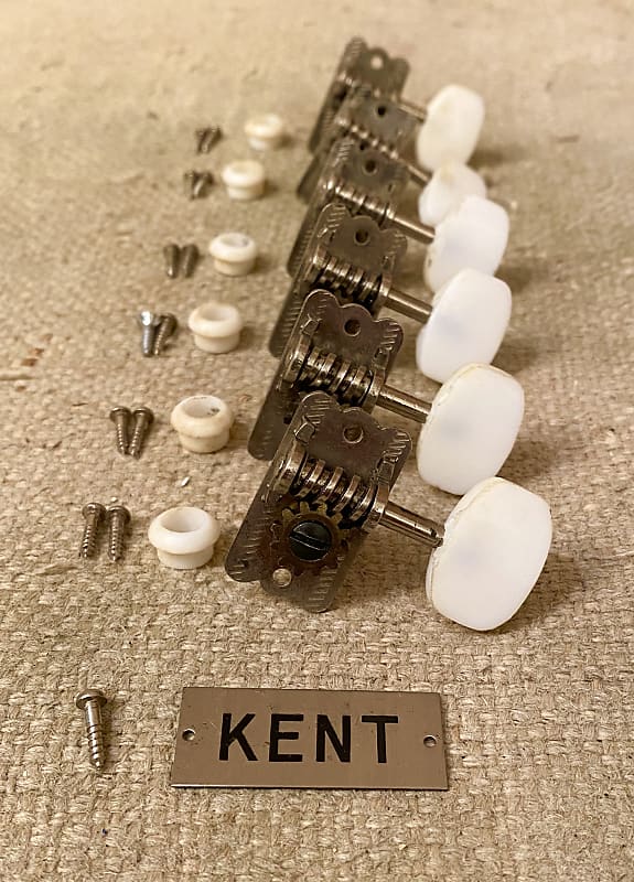 Vintage 1960's Hylo-Hoshino MIJ Kent 6 In-Line Guitar Tuners | Reverb