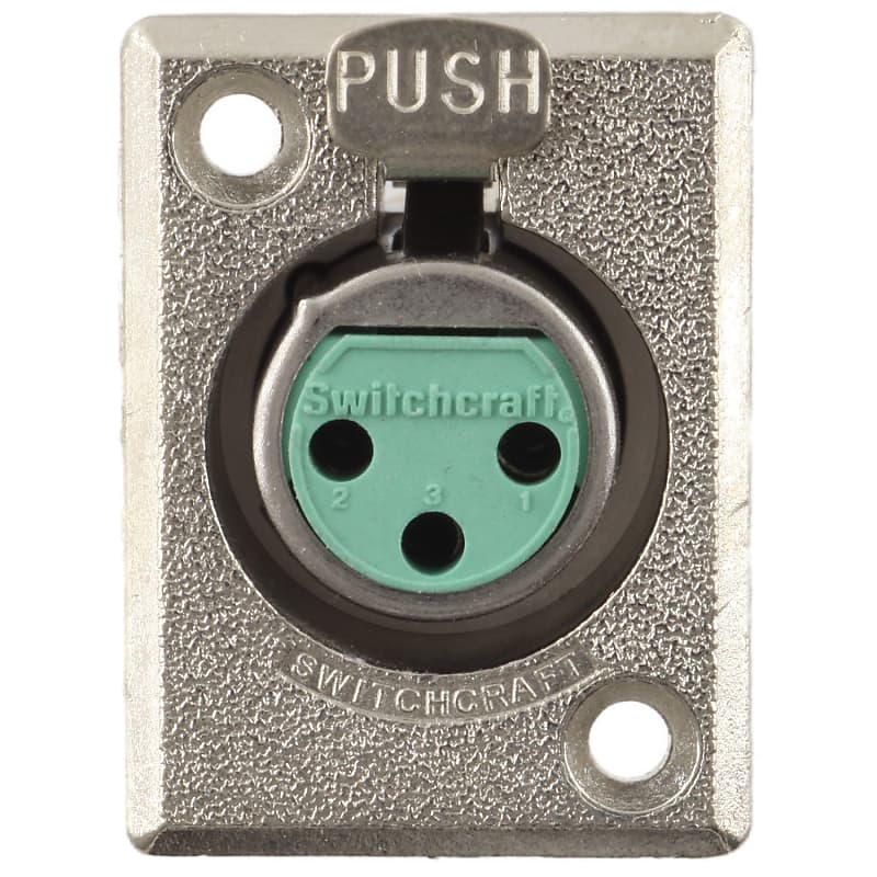 Switchcraft Type D3F XLR Female Rectangular Panel Mount Jack | Reverb