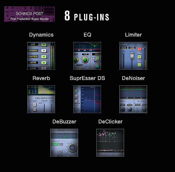 New Sonnox Post Bundle DeClicker DeBuzzer DeNoiser EQ | Reverb
