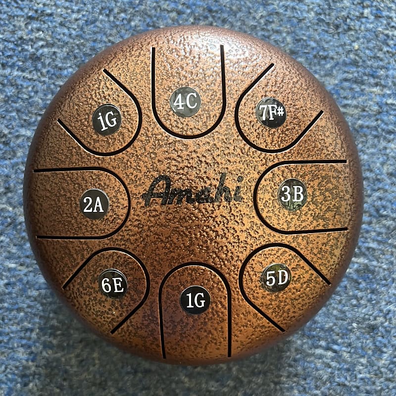 Amahi 6" Steel Tongue Drum – Bronze | Reverb