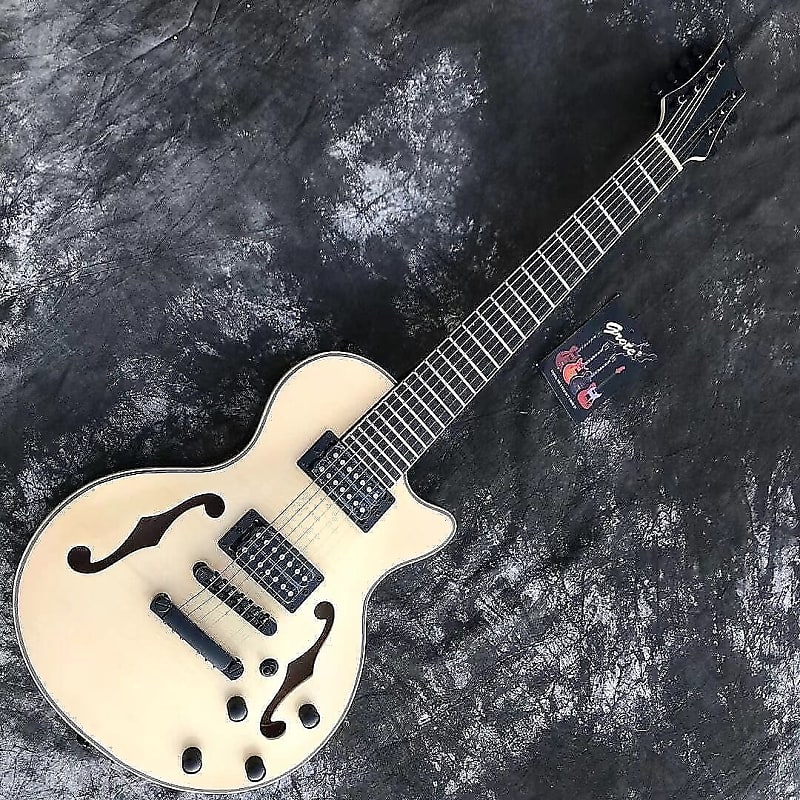 Custom 7 String Semi Hollow Jazz Guitar Body, Maple Neck, | Reverb