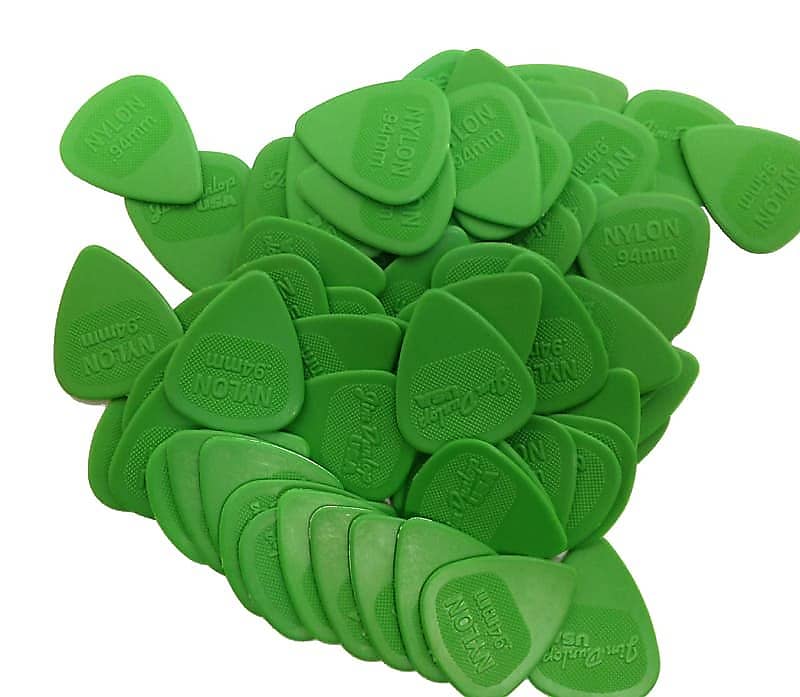 Dunlop Guitar Picks Nylon MIDI 72 Pack .94mm Green | Reverb