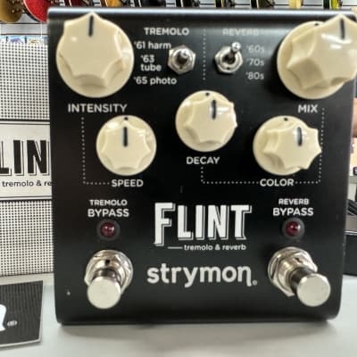 Strymon Flint Reverb and Tremolo V1 Black with White Knobs | Reverb