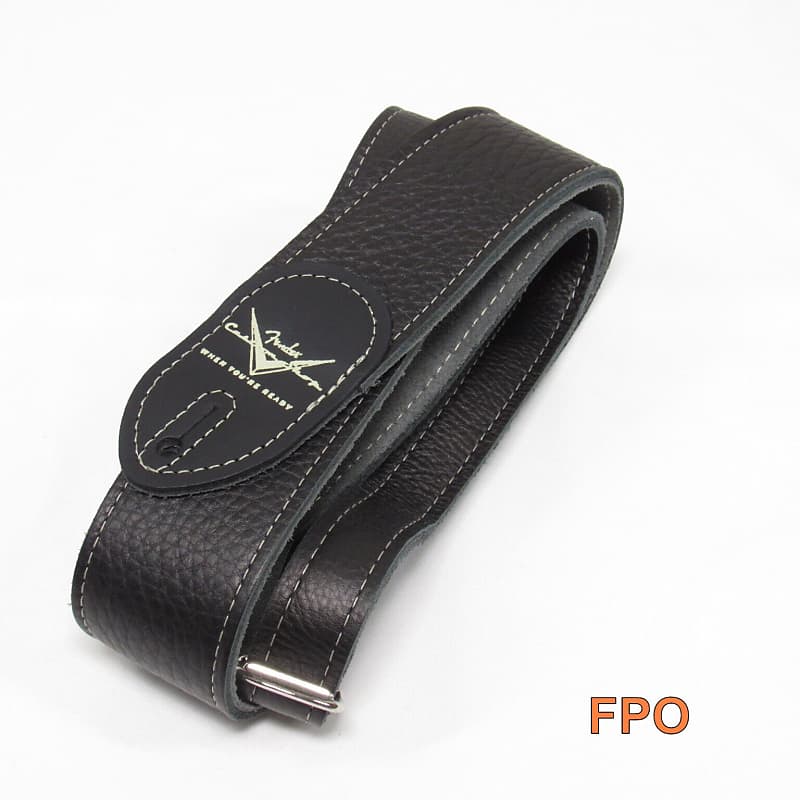 Fender USA Custom Shop Leather Guitar Strap Fender | Reverb