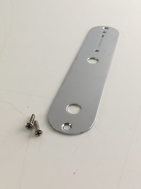 Genuine Fender Custom Shop Tele Control Plate Chrome Natural | Reverb