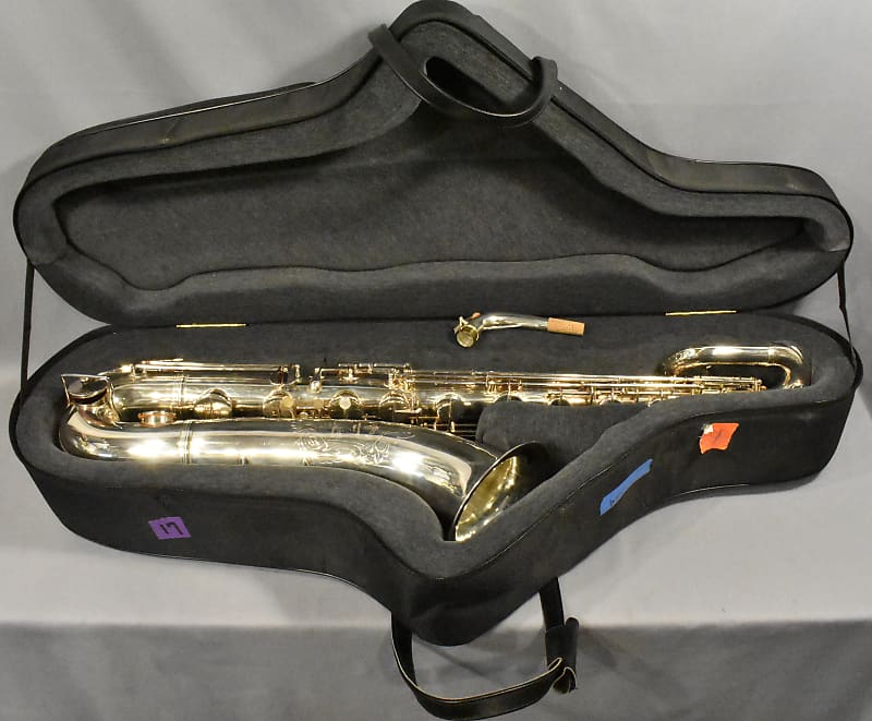 Vintage Lyrist Silver Plated Baritone Sax Paris, Serviced, | Reverb