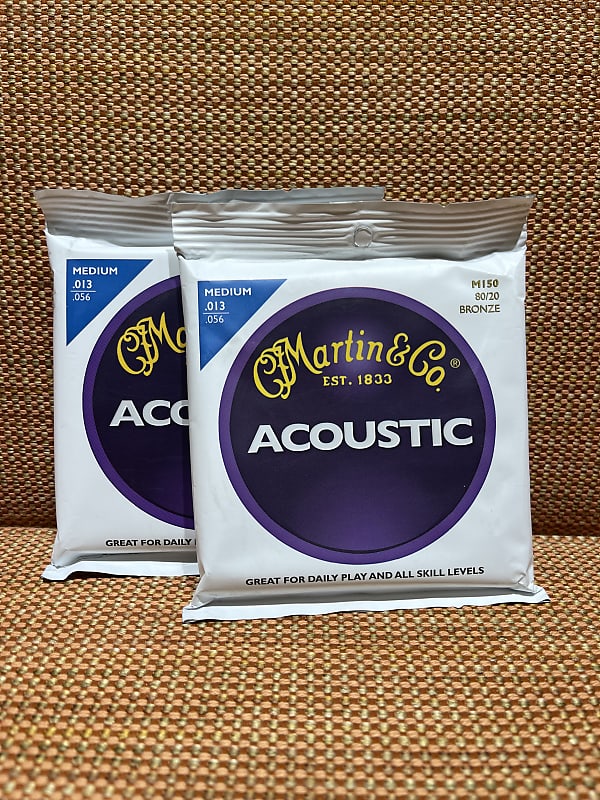 Martin medium acoustic guitar strings (two sets) | Reverb