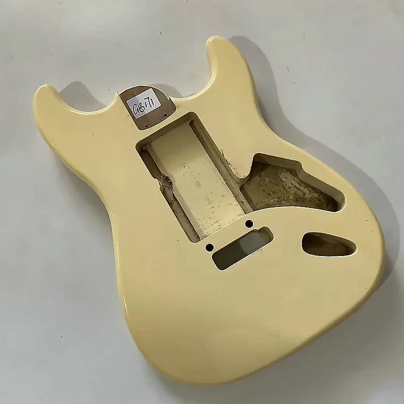 Cream Basswood Stratocaster Strat Style Guitar Body | Reverb