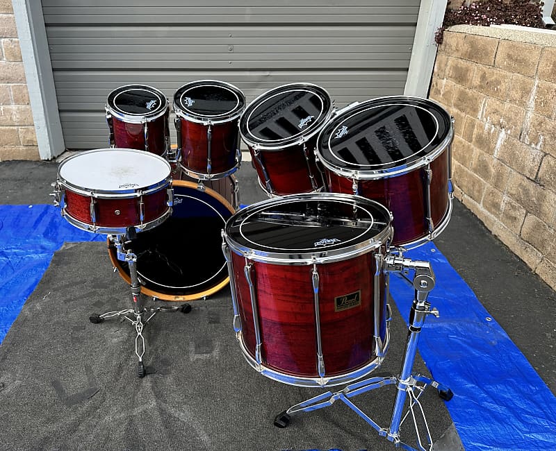 Stunning Vintage Pearl Export 1990's - Red Lacquer | Reverb