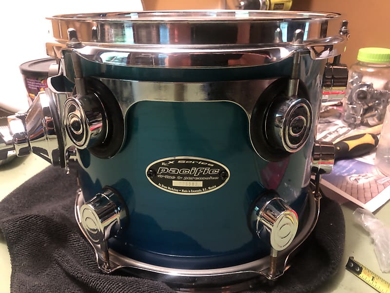 PDP LX Series 8” x 10” Tom , Turquoise Lacquer | Reverb