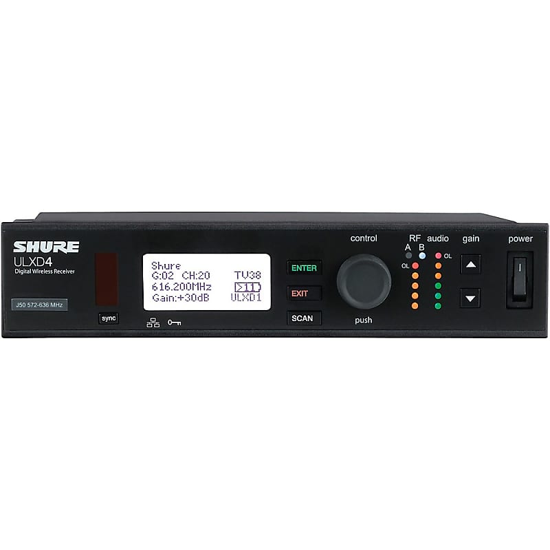 Shure ULXD4 Digital Wireless Receiver Regular Band J50A | Reverb