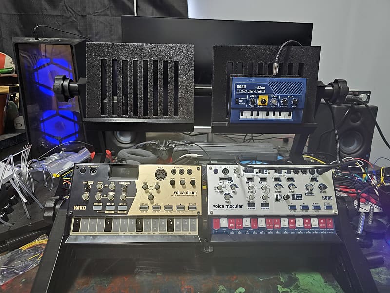 Custom adjustable angle extended synthesizer stand, perfect | Reverb