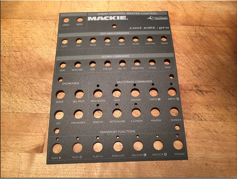 MACKIE CONTROL UNIVERSAL LEXAN OVERLAY SYNTRILLIUM COOL EDIT | Reverb