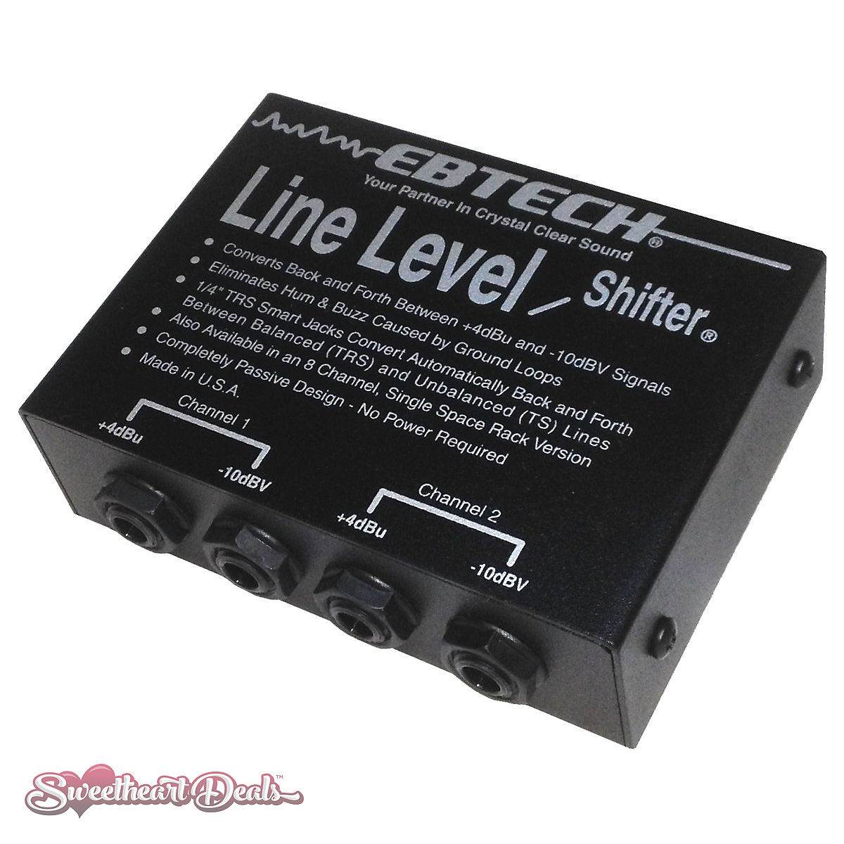 Ebtech LLS-2 Dual Channel Line Level Shifter/Hum Eliminator | Reverb